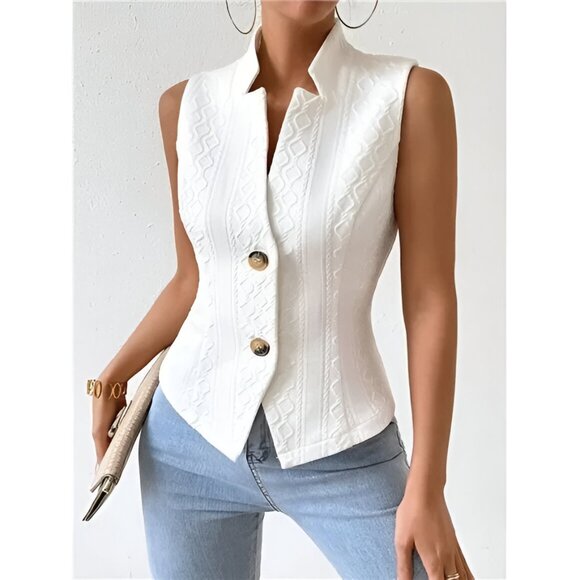 Jackets & Coats | Solid Color Jacquard Suit Vest | Poshmark